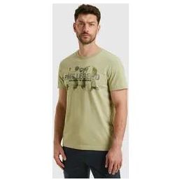 PME-Legend T-Shirt PME LEGEND, Damen, Gr. L, desert sage, Jersey, Obermaterial: 100% Baumwolle, bedruckt, regular fit h&uuml;ftbedeckend, Rundhals, Shirts T-Shirt, mit Logo-Print