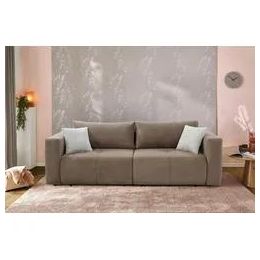 Jockenh&ouml;fer Big-Sofa JOCKENH&Ouml;FER GRUPPE "Relax, B: 243 cm, Liegefl. 145x197 cm", taupe, B:243cm T:115cm, Korpus: 100% Polyester;Kissen: 100% Polyester, Sofas, Big-Sofa, mit Bettfunktion, Bettkasten & Zierkissen, Sitzelemente ausziehbar
