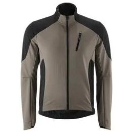 Fahrradjacke Gonso "TRAIL JACKET SOFTSHELL M", Herren, Gr. XL, terragrau, 100% Polyester, Rundhals, Jacken Fahrradjacke, Wasserabweisend, strapazierf&auml;hig, atmungsaktiv