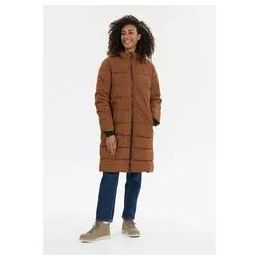 Wintermantel WHISTLER "Amaret", Damen, Gr. 42, braun, 100% Polyester, unifarben, lang, ohne Ausschnitt, M&auml;ntel Wintermantel, mit Kunstdaunenpolster und 2-Wege-Rei&szlig;verschluss