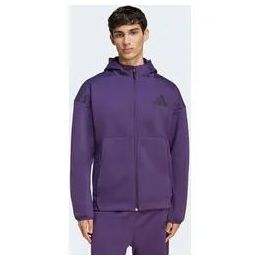 Kapuzensweatshirt Adidas SPORTSWEAR "M Z.N.E. FZ", Herren, Gr. L, aurora plum, Obermaterial: 57% Polyester, 43% Baumwolle, normal, Rundhals, Sweatshirts, f&uuml;r sportliche Aktivit&auml;ten, aus Polyester und Baumwolle
