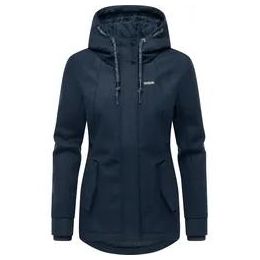Winterjacke Ragwear "Monadde Felt YOUMODO", Damen, Gr. S (36), navy, Obermaterial: 100% Polyester. Innenfutter: 100% Polyester. Wattierung: 100% Polyester, Basic, tailliert Po-bedeckend, hoch geschlossener Ausschnitt, mit Riegel,verstellbar Rippstrickb&uuml;ndchen mit Druckknopf, Jacken Winterjacke, Wasserfeste warme Jacke mit Kapuze