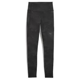 Trainingstights Puma "CLOUDSPUN High-Waist-Leggings Damen", Damen, Gr. S, Normalgr&ouml;&szlig;en, schwarz aop, Obermaterial: 15% Elasthan, 85% Polyester. Zwickel: 100% Polyester, eng, Hosen