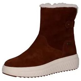 Stiefelette Caprice "Caprice Stiefelette Veloursleder", Damen, Gr. 40, cognac, Veloursleder, Schuhe Stiefelette