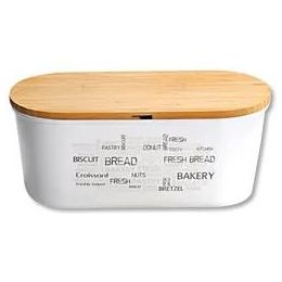 Brotkasten Kesper "Brotbox", wei&szlig;, B:34cm H:18cm, Lebensmittelaufbewahrungsbeh&auml;lter, Brotkasten, Deckel als Schneidebrett verwendbar