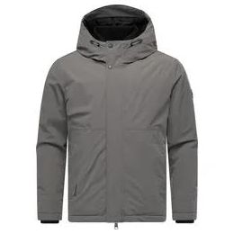 Outdoorjacke Ragwear "Saqon YOUMODO", Herren, Gr. M (50), grau (stone), Obermaterial: 90% Nylon, 10% Elasthan. Innenfutter: 100% Polyester. Wattierung: 100% Polyester, gerade h&uuml;ftbedeckend, hoch geschlossener Ausschnitt, &Auml;rmel ohne &Auml;rmelschlitz abgesteppte Kante, Jacken Outdoorjacke, Wasserfeste Herren Jacke mit Kapuze