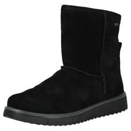 Stiefelette Legero "Legero Stiefelette Veloursleder", Damen, Gr. 39, schwarz, Veloursleder, Schuhe Stiefelette