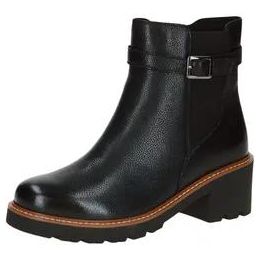 Stiefelette Caprice "Caprice Stiefelette Nappaleder", Damen, Gr. 40, schwarz, Nappaleder, Schuhe Stiefelette