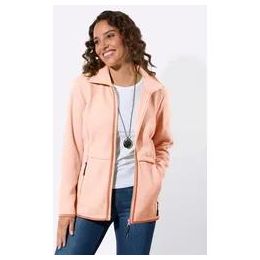 Fleecejacke Casual Looks, Damen, Gr. 44, puder, 100% Polyester, unifarben, Jacken Fleecejacke
