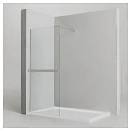 Walk-in-Dusche Welltime "Trento Deluxe", chromfarben, B:100cm H:190cm, Duschw&auml;nde, 8mm ESG und Antikalkversiegelung