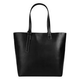 Shopper Bugatti "ZITA", Damen, Gr. B/H/T: 44cm x 34cm x 17cm onesize, schwarz, Kunstfaser, clean, Taschen Shopper