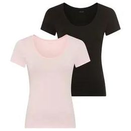 T-Shirt HUGO UNDERWEAR, Damen, Gr. XS, open pink 693, Jersey, Obermaterial: 95% Baumwolle, 5% Elasthan, Basic, regular fit, Rundhals, Shirts T-Shirt, regular fit, Rundhals