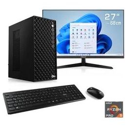 CSL PC-Komplettsystem "Mystic V24571", Energieeffizienz: D (A-G), schwarz, Microsoft Windows 11 Home (64 Bit), 16 GB RAM 500 GB SSD, Computer_Komplettsysteme