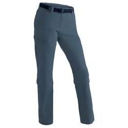 Outdoorhose Maier Sports "Arolla", Damen, Gr. 17, Kurzgr&ouml;&szlig;en, blau (jeansblau), 90% Polyamid, 10% Elasthan, Hosen Outdoorhose, Damen Zip-Off Wanderhose, atmungsaktive Trekkinghose, Regular Fit