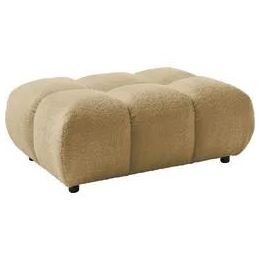 Polsterhocker Home Affaire "Cozy Bubble, mit eleganter Steppung, weich gepolstert, 108x73 cm", butter, B:108cm H:41cm T:73cm, 100% Polyester, Hocker, Polsterhocker, passend zum Sofa und dem drehbaren Sessel der Graceland-Serie