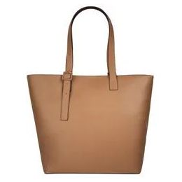 Shopper Bugatti "ZITA", Damen, Gr. B/H/T: 44cm x 34cm x 17cm onesize, braun (cognac), Kunstfaser, clean, Taschen Shopper