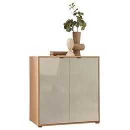 Kommode Wiemann "Cardiff Sideboard, W&auml;scheschrank, teilmassiv Erle, 80 cm", champagner, Erle,Front Glas Champagner, Erle, Sideboards, Kommode, verschiedenen Ausf&uuml;hrungen, inklusive Einlegeboden