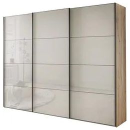 Schwebet&uuml;renschrank Wiemann "Phoenix, Made in Germany, modernes Design, Highlight, Blickfang", bianco, eiche, nachbildung, B:279cm H:236cm T:67cm, Schr&auml;nke, Schwebet&uuml;renschrank, maximaler Staurraum, inkl.Einlegeb&ouml;den, W&auml;scheb&ouml;den u. D&auml;mpfer