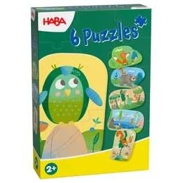 Puzzle Haba "6 erste Puzzles Waldtiere", bunt, Puzzles, Kinder, Pappe, Motiv