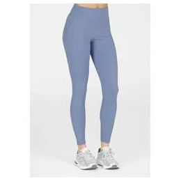 Lauftights Endurance "Tarole", Damen, Gr. 44, EURO-Gr&ouml;&szlig;en, blau (frostblau), 77% Polyamid, 23% Elasthan, unifarben, Hosen, Mit Quick-Dry-Funktion