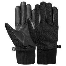 Skihandschuhe Reusch "Kalmar TOUCH-TEC", Damen, Gr. 9, schwarz, 51% Polyester, 23% Wolle, 20% Polyurethan, 6% Polyacryl, unifarben, Handschuhe, mit winddichter, atmungsaktiver Funktion