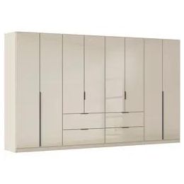 Dreht&uuml;renschrank OTTO HOME "Kleiderschrank Kleiderschr&auml;nke Schrank Garderobe AGORDO mit Glasfront", beige, glas beige (champagner), B:360cm H:210cm T:54cm, Holzwerkstoff, Schr&auml;nke, Dreht&uuml;renschrank, mit Au&szlig;enschubk&auml;sten, in 7 Breiten und 2 H&ouml;hen MADE IN GERMANY