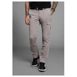 Cargohose Bruno Banani, Herren, Gr. 36, L&auml;nge 34, dunkel grau, Web, Obermaterial: 98% Baumwolle, 2% Elasthan, unifarben, straight fit lang, Hosen Cargohose, moderne Passform, eng anliegende Cargotaschen
