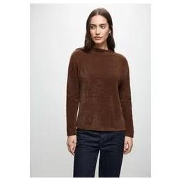 Strickpullover Street One, Damen, Gr. 36, hazelnut braun, Stoff, 78% Polyamid, 12% Polyacryl, 10% Baumwolle, unifarben, normal normal, U-Boot-Ausschnitt, abgesteppt, Pullover Strickpullover, Grobstrick