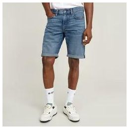 G-Star Raw Jeansshorts G-STAR "Mosa", Herren, Gr. 28, N-Gr, blau (faded cascade), Denim/Jeans, Obermaterial: 99% Baumwolle, 1% Elasthan, regular fit kniefrei, Jeans Jeansshorts, mit Umschlagsaum
