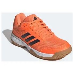 Hallenschuh Adidas PERFORMANCE "SPEEDCOURT IN KIDS", M&auml;dchen, Gr. 37, lucid orange, core schwarz, ftwr wei&szlig;, Synthetik, Textil, Schuhe Hallenschuh, geeignet f&uuml;r jeden Hallensport, Indoorschuhe f&uuml;r Kinder & Jugendliche