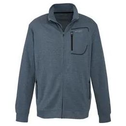 Sweatjacke Stooker Men "SIDNEY Sweatjacke Sportjacke", Herren, Gr. M, blau (urban blau meliert), Sweatware, 55% Polyester, 45% Baumwolle, regular fit, ohne Ausschnitt, Sweatjacken Sweatjacke, Sportjacke Stehkragen Regular Fit f&uuml;r Herren