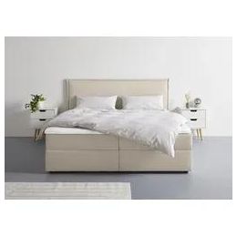 Boxbett s.Oliver "Alissia inkl. Bettkasten und Topper- frei im Raum stellbar", beige, B:198cm L:206cm, Komplettbetten, wahlweise mit Bonnell- oder TTFK-Matratze in H2, H3 o. H4 erh&auml;ltlich