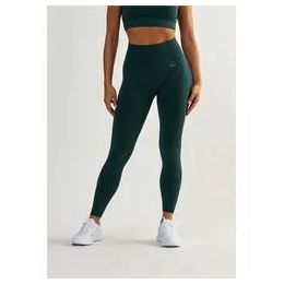 Trainingstights BESHAPED "Opschieten", Damen, Gr. L, US-Gr&ouml;&szlig;en, gr&uuml;n, 90% Nylon, 10% Elasthan, unifarben, lang, Hosen, mit hoher Elastizit&auml;t