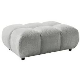 Polsterhocker Home Affaire "Cozy Bubble, mit eleganter Steppung, weich gepolstert, 108x73 cm", light, grau, B:108cm H:41cm T:73cm, 100% Polyester, Hocker, Polsterhocker, passend zum Sofa und dem drehbaren Sessel der Graceland-Serie