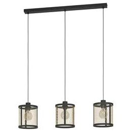 Eglo H&auml;ngeleuchte "DELLOW Pendellampe - Stahl - E27 - 3X40W - IP20", schwarz, 3, H: 110cm, 1 Stk., Leuchten, H&auml;ngelampe, Deckenlampe, Wohnzimmer, Esszimmer, L88 x B18 x H110 cm, H&auml;ngeleuchte