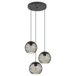 Eglo H&auml;ngeleuchte "ALMANZORA Pendellampe - Stahl - E27 - 3X60W - IP20", schwarz, kupfer, 3, &Oslash; 46,5cm H: 130cm, 1 Stk., Leuchten, H&auml;ngelampe, Deckenlampe, Wohnzimmer, Esszimmer, H130 x &Oslash;46,5 cm, H&auml;ngeleuchte