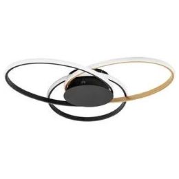 NOVA LUCE Deckenleuchte "AVEO", schwarz, gold, 3, H: 59,5cm, 1 Stk., Leuchten, Deckenleuchte