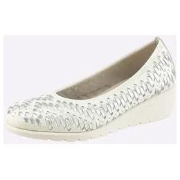 Ballerina Classic Basics, Damen, Gr. 39, silberfarben, Glattleder, Leder, Basic, Schuhe Ballerina