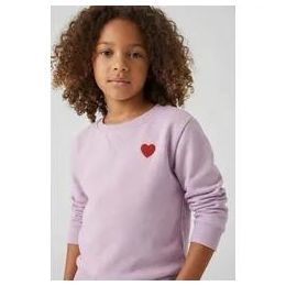 Sweatshirt name it "NMFVIMA LS SWEAT BRU NOOS", M&auml;dchen, Gr. 116, winsome orchid, angeraute Sweatware, Obermaterial: 60% Baumwolle, 40% Polyester, unifarben, Basic normal, Rundhals, Rippb&uuml;ndchen, Sweatshirts Sweatshirt