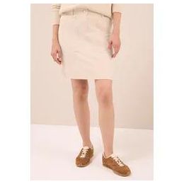 Minirock Cecil, Damen, Gr. 33, beige (oat milk beige), Web, 98% Baumwolle, 2% Elasthan, unifarben, normal knieumspielend, R&ouml;cke Minirock, aus Baumwolle mit Stretchanteil