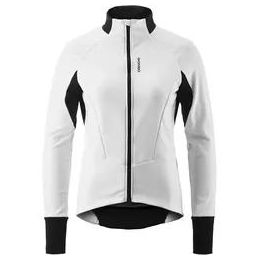 Fahrradjacke Gonso "ROAD JACKET SOFTSHELL 2 W", Damen, Gr. 38, wei&szlig;, 80% Polyester, 15% Polyamid, 5% Elasthan, Rundhals, Jacken Fahrradjacke, Damen Softshell-Jacke, atmungsaktive Radjacke, Tight Fit
