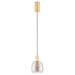 NOVA LUCE Pendelleuchte "IMATIA", gold, rauch, 1, &Oslash; 16cm H: 215cm, 1 Stk., Leuchten, Pendelleuchte