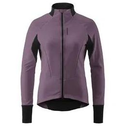 Fahrradjacke Gonso "ROAD JACKET SOFTSHELL 2 W", Damen, Gr. 38, aubergine, 80% Polyester, 15% Polyamid, 5% Elasthan, Rundhals, Jacken Fahrradjacke, Damen Softshell-Jacke, atmungsaktive Radjacke, Tight Fit