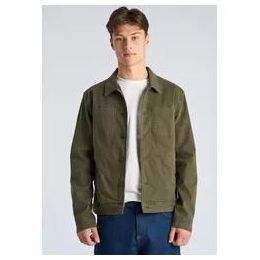Hemdjacke LINDBERGH "Hemdjacke Relaxed Fit", Herren, Gr. M, army, Obermaterial: 98% Baumwolle, 2% Elasthan, l&auml;ssig geschnitten, Jacken