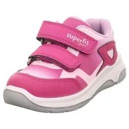 Sneaker Superfit "COOPER WMS: mittel", M&auml;dchen, Gr. 29, pink, rosa, Lederimitat, Polyester, Schuhe Sneaker, Klettschuh, mit herausnehmbarer Einlage, Gr&ouml;&szlig;enschablone zum Download