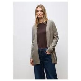Strickjacke Street One, Damen, Gr. 36, sandstone mocha meliert, Stoff, 30% Polyester, 27% Polyacryl, 23% Polyamid, 20% Viskose, unifarben, normal lang, ohne Ausschnitt, Rippb&uuml;ndchen, Strickjacken Strickjacke, aus softem Materialmix