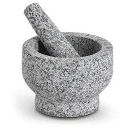 M&ouml;rser zeller PRESENT "& St&ouml;&szlig;el-Set, Granit, grau", grau, H:10cm &Oslash;:14cm, Granit, M&ouml;rser, M&ouml;rser, nat&uuml;rliches Material, 2,9 kg, 330 ml