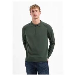Stehkragenpullover NO EXCESS "NO EXCESS Half-Zip-Polo-Pullover Pullover Polo Half Zip Solid", Herren, Gr. XL, dunkelgr&uuml;n, 90% Baumwolle, 10% Nylon, Pullover Stehkragenpullover