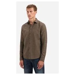 Langarmhemd NO EXCESS "NO EXCESS Gewebtes Jacquard-Hemd Shirt Mini Jacquard", Herren, Gr. 3XL, Normalgr&ouml;&szlig;en, taupe, 100% Baumwolle, regular fit, Hemden