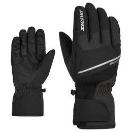 Skihandschuhe Ziener "GEZIM-Z AS glove man", Herren, Gr. 8, schwarz (schwarz tec), Obermaterial: 100% Polyester. Innenseite: 100% Polyester. Futter: 100% Polyester. Wattierung: 100% Polyester, Handschuhe
